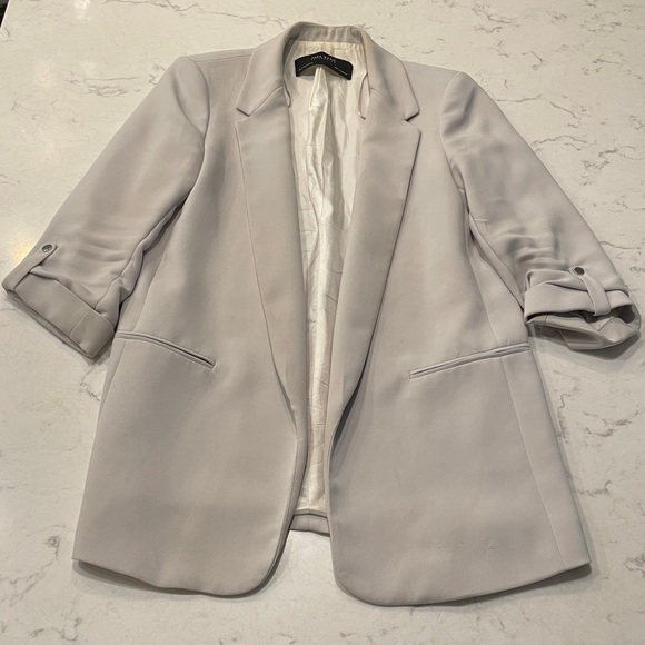 Zara | Jackets & Coats | Dove Gray Zara Boyfriend Blazer | Poshmark